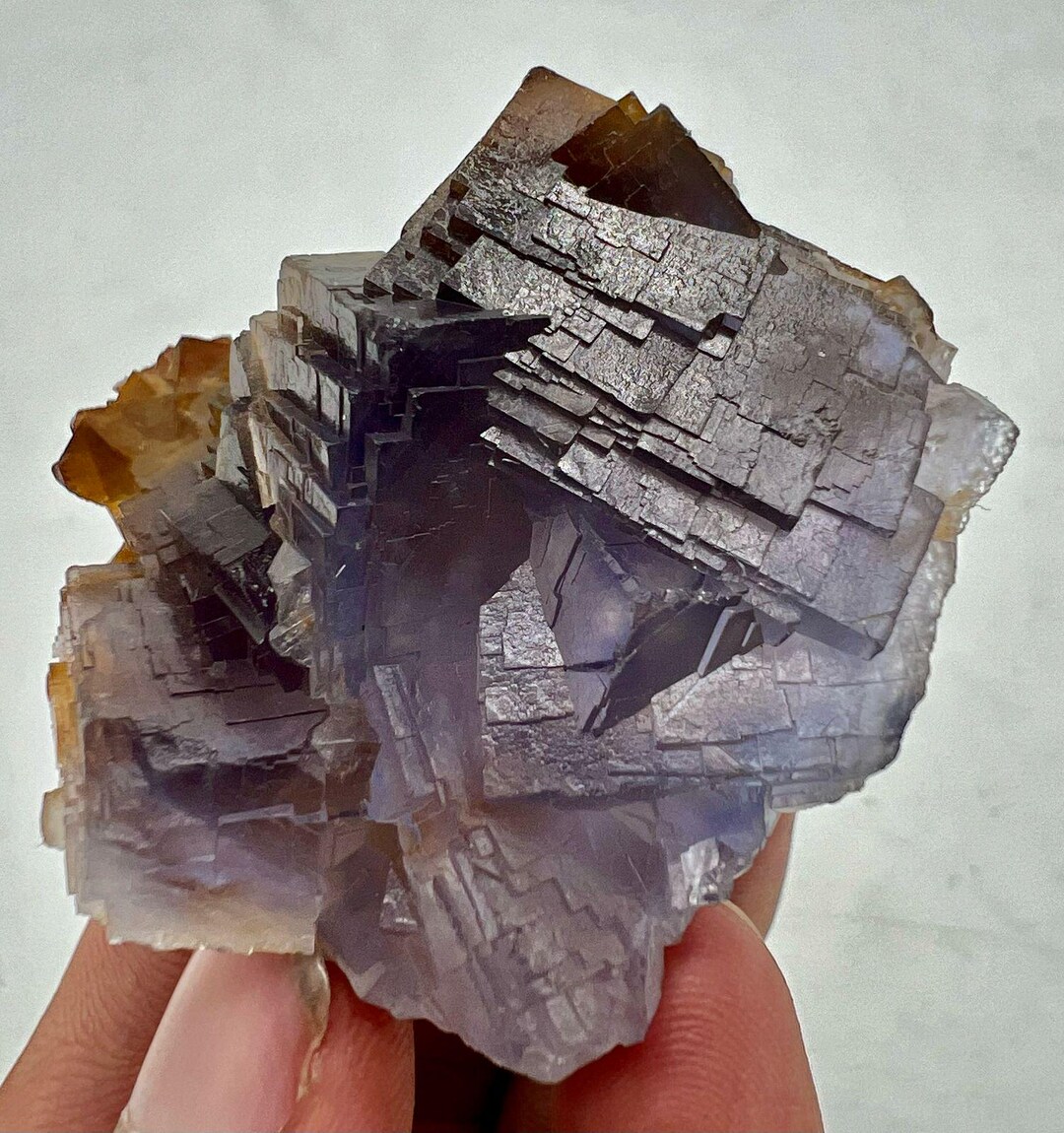 87 Gram Extraordinary Natural Cubic Blue Phantom Fluorite Specimen ...