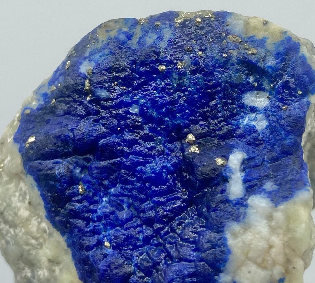 Royal Blue Lazurite Specimen - 90 Gram Natural Rare Stone With Pyrite ...