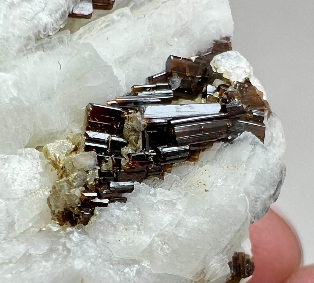 Vesuvianite Crystal on Albite Matrix – Rare Mineral Specimen, Pakistan ...