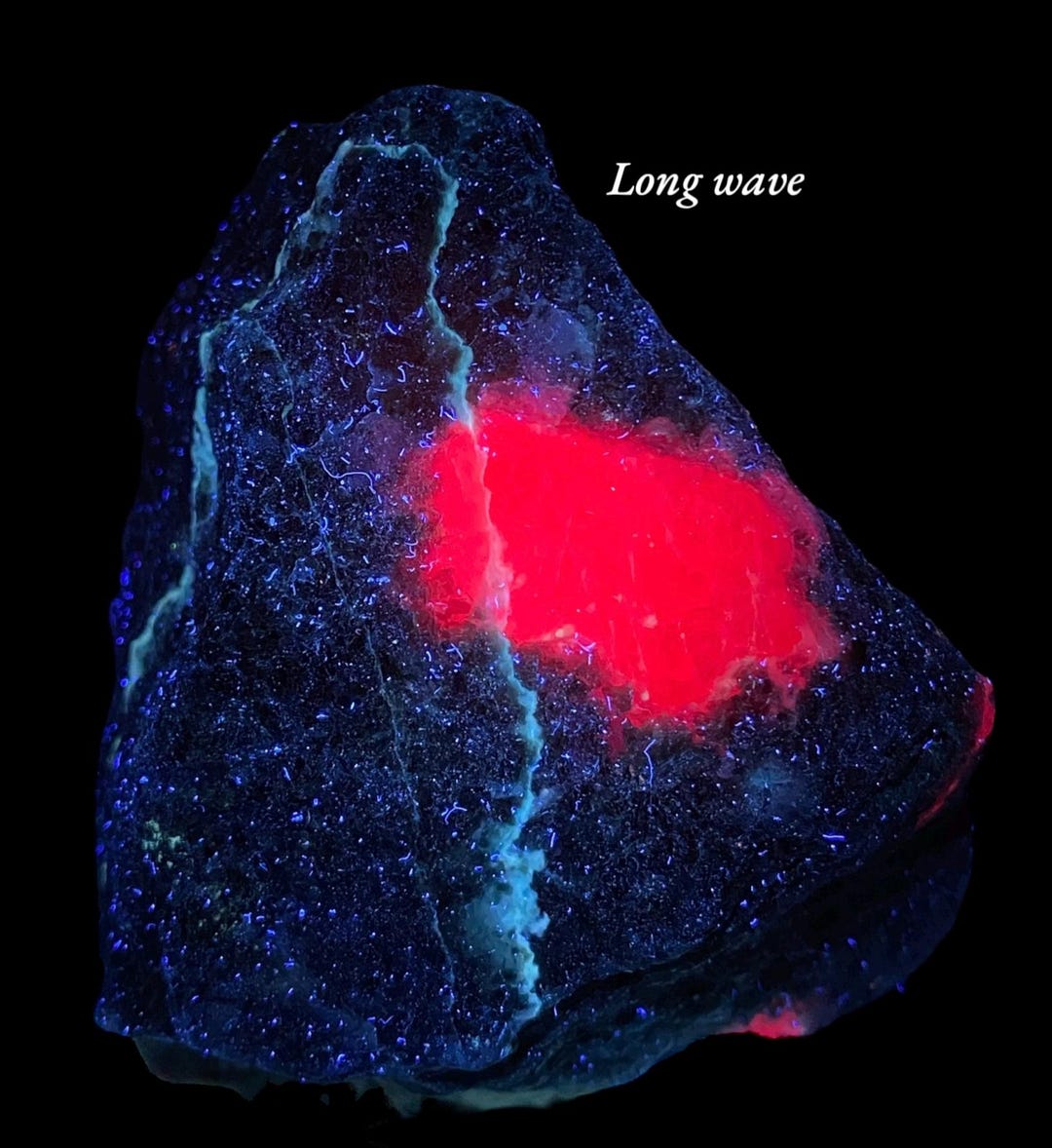 Fluorescent Ruby Corundum Specimen: Natural Afghanistan Mineral (175 ...
