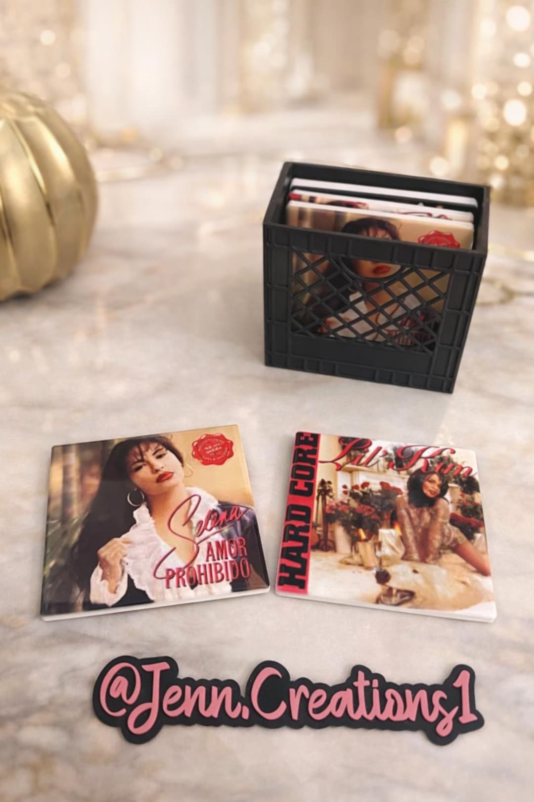 Personalized Photo Coaster Set – Custom Album Art, 3D Crate - Etsy