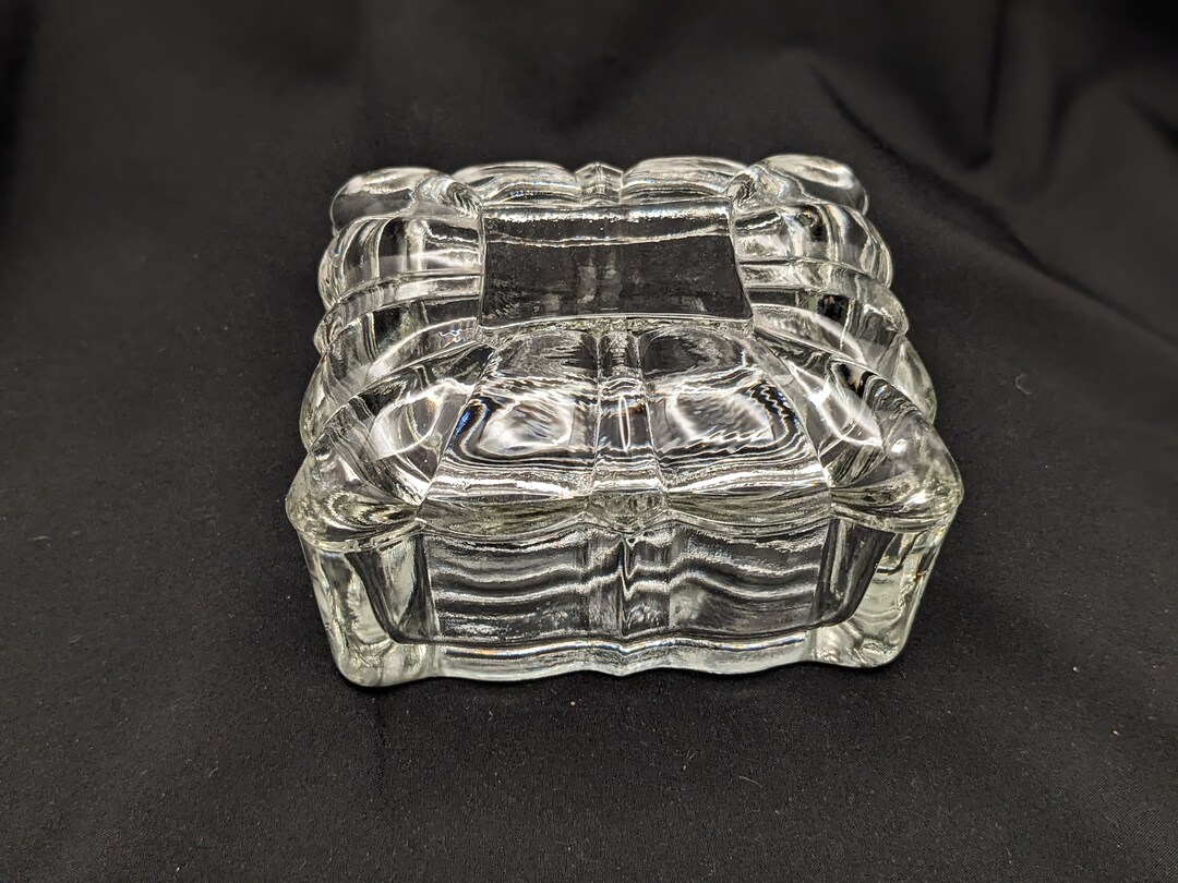 Vintage MCM Glass Cigarette Box Dresser Box for Trinkets and Jewelry - Etsy