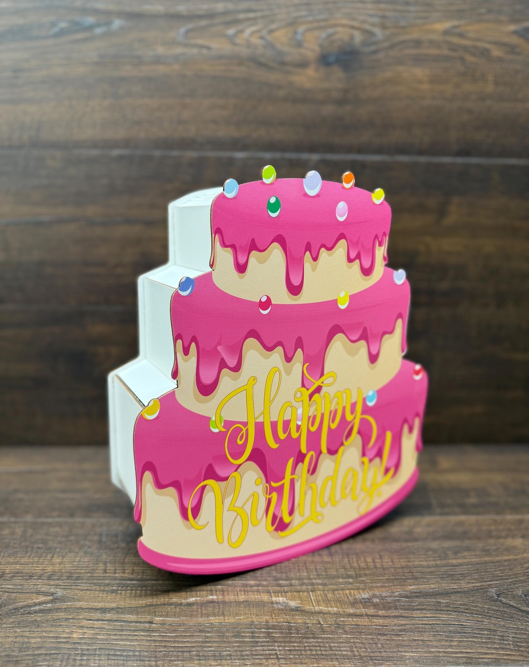Birthday Gift Box, Cake-shaped Gift Box, Happy Birthday Packaging, 3D ...