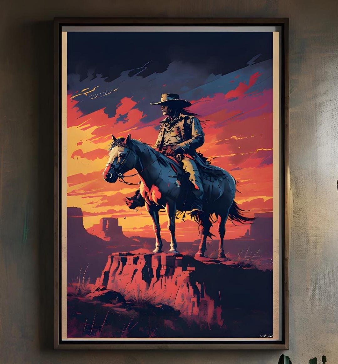 Vintage Western Cowboy Digital Print | Rustic Wall Art Download - Etsy