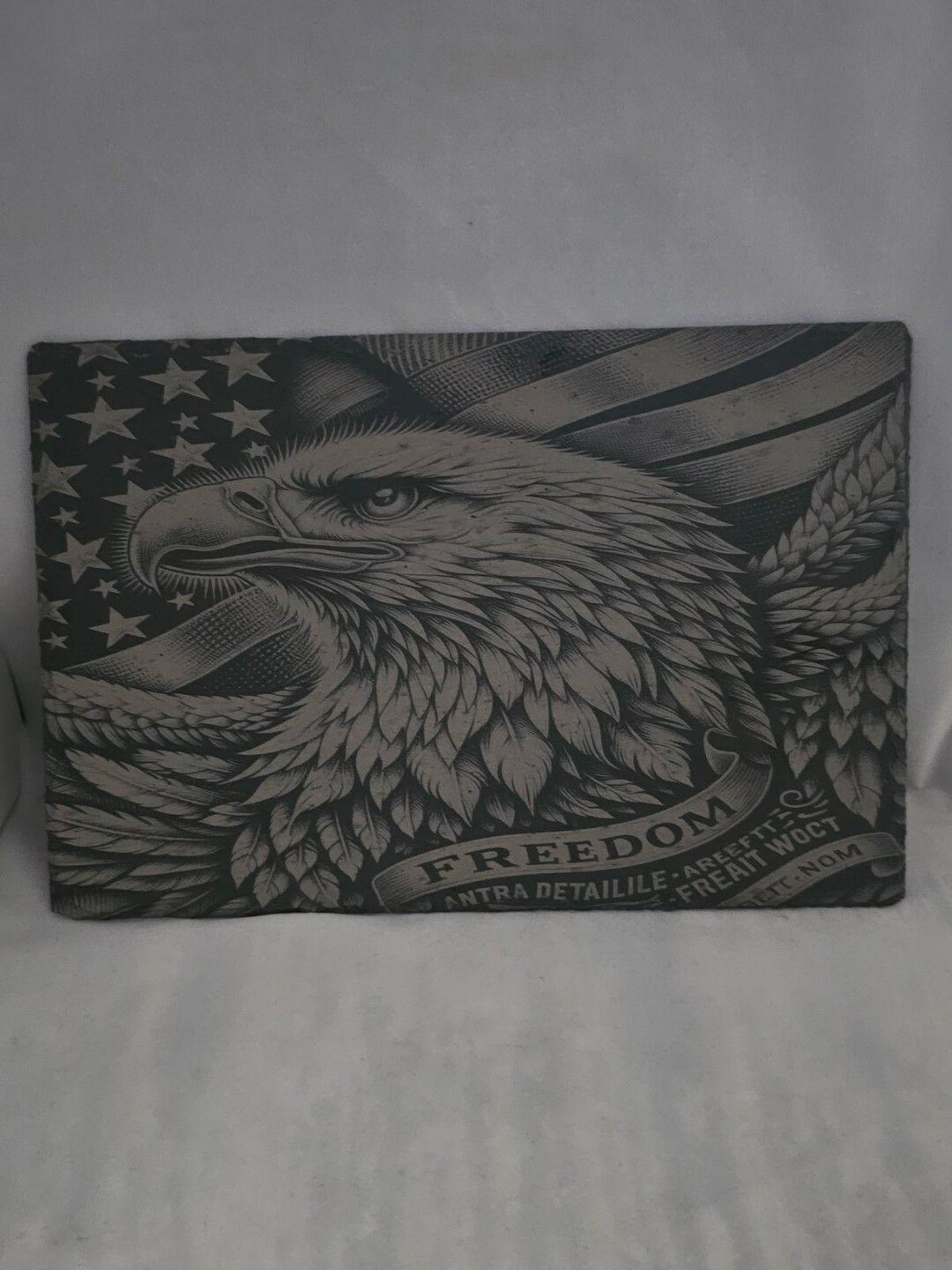 American Freedom Eagle Slate Cutting Board - Etsy