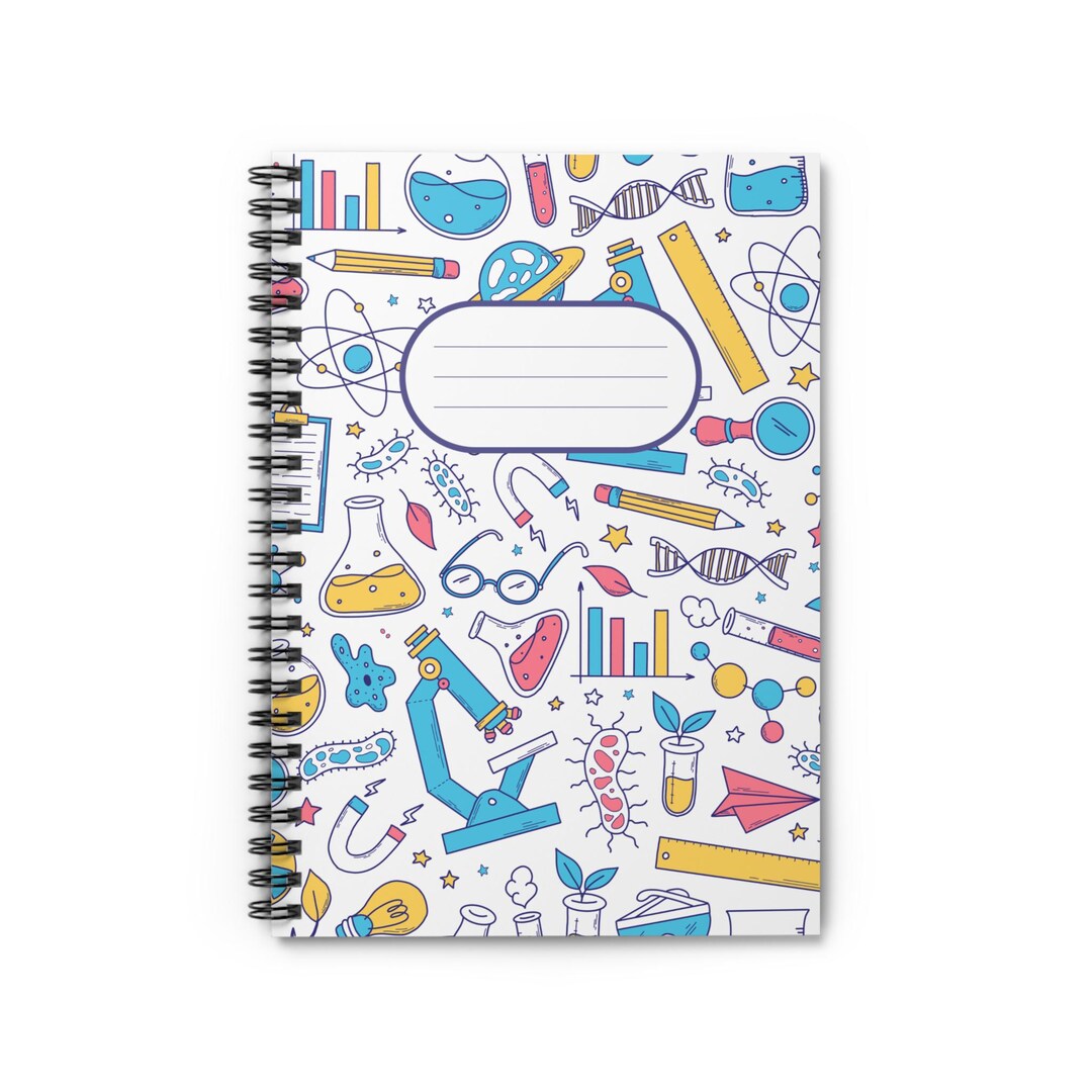 Science-themed Spiral Notebook | Perfect for Students | School Notebook ...