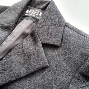 00's Vintage Morgan De Toi Black Ladies Blazer in Jacquard, Small ...