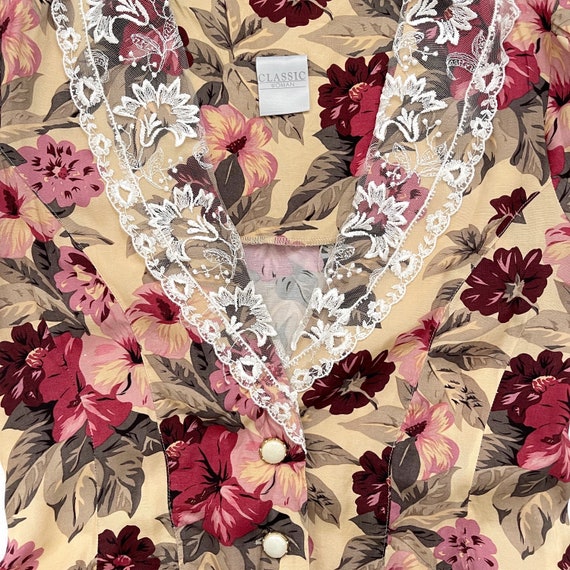 80s Vintage Floral Short Sheath Dress | Button Throug… - Gem