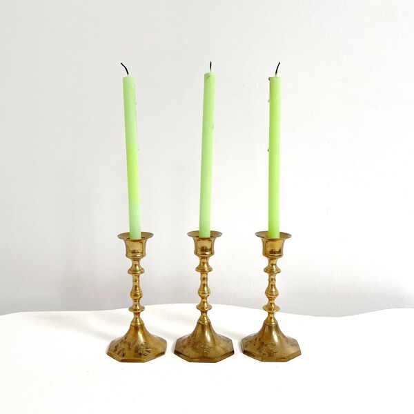 Brass Candle Holder - Etsy