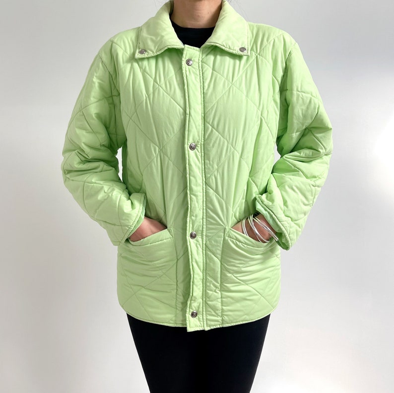 Vintage FILA Magic Line Padded Lime Green Jacket // Bright - Etsy