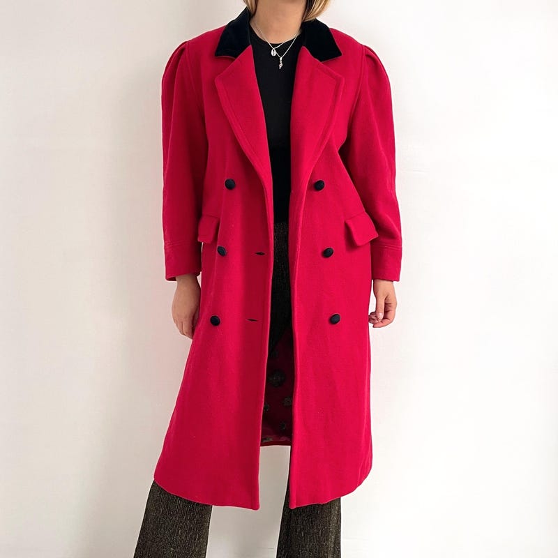 Red Winter Coat - Etsy UK