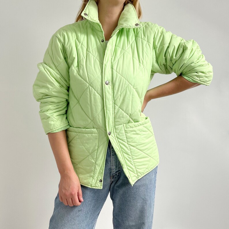 Vintage FILA Magic Line Padded Lime Green Jacket // Bright - Etsy