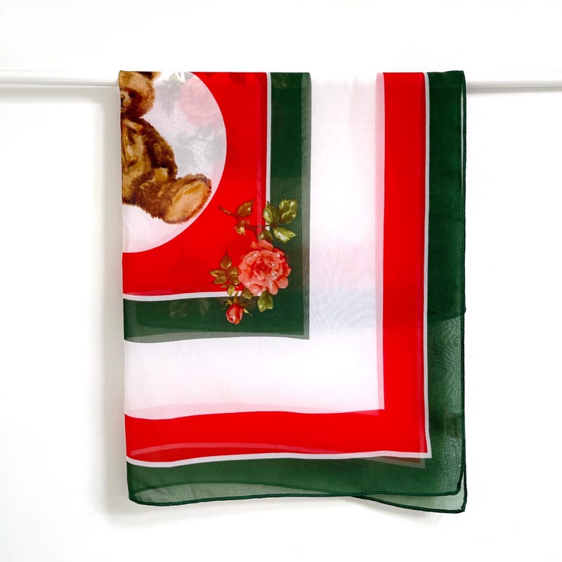 Teddy Bear Print Scarves - Etsy UK