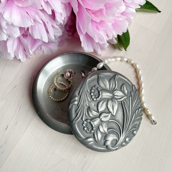 Pewter Jewelry Box - Etsy