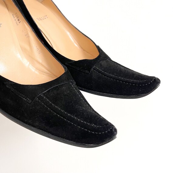 Vintage BALLY ‘Turma’ Pointy Kitten Heel Shoes | Blac… - Gem