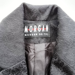 00's Vintage Morgan De Toi Black Ladies Blazer in Jacquard, Small ...