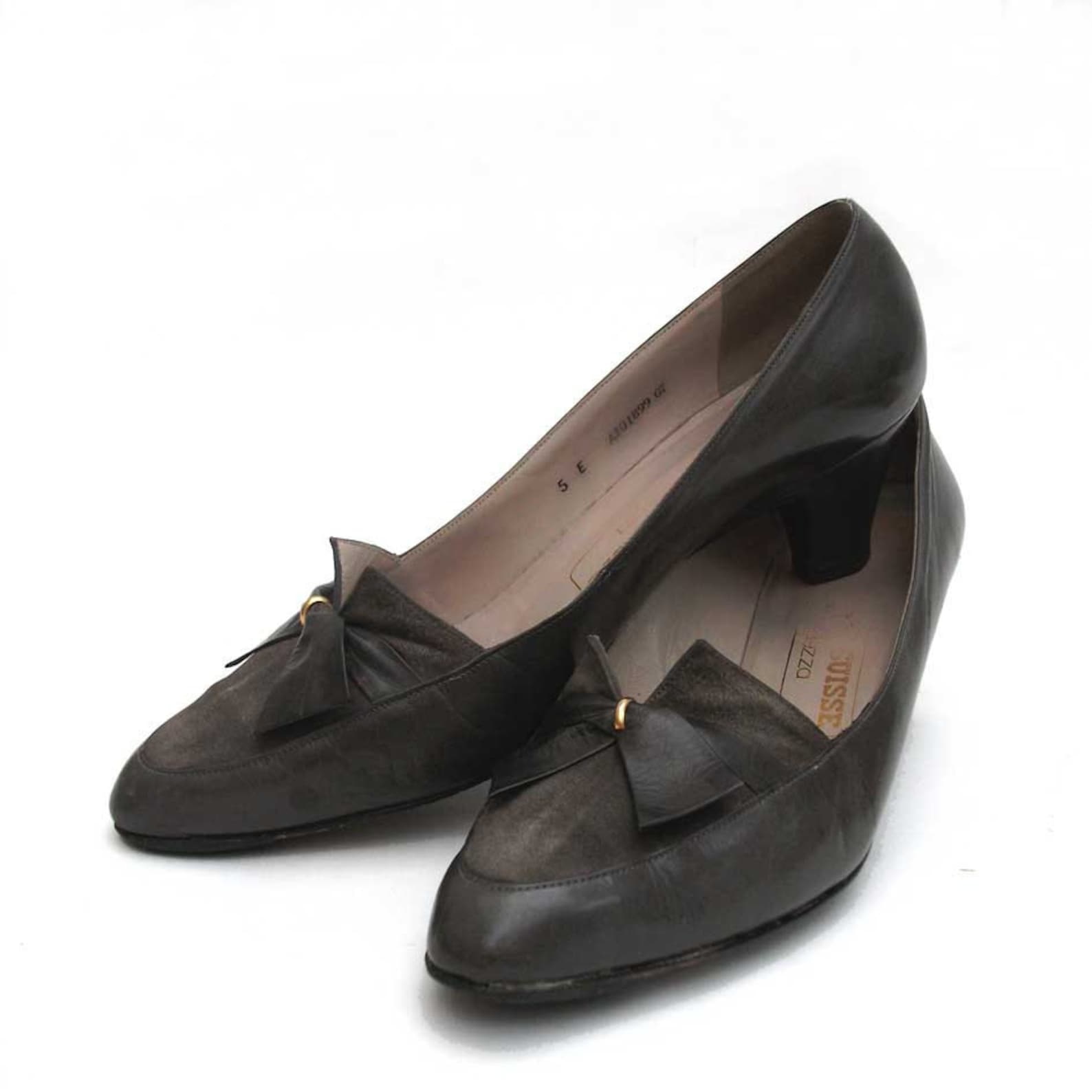60's Vintage BALLY Shoes Grey Bow Pumps Size 6 UK - Etsy