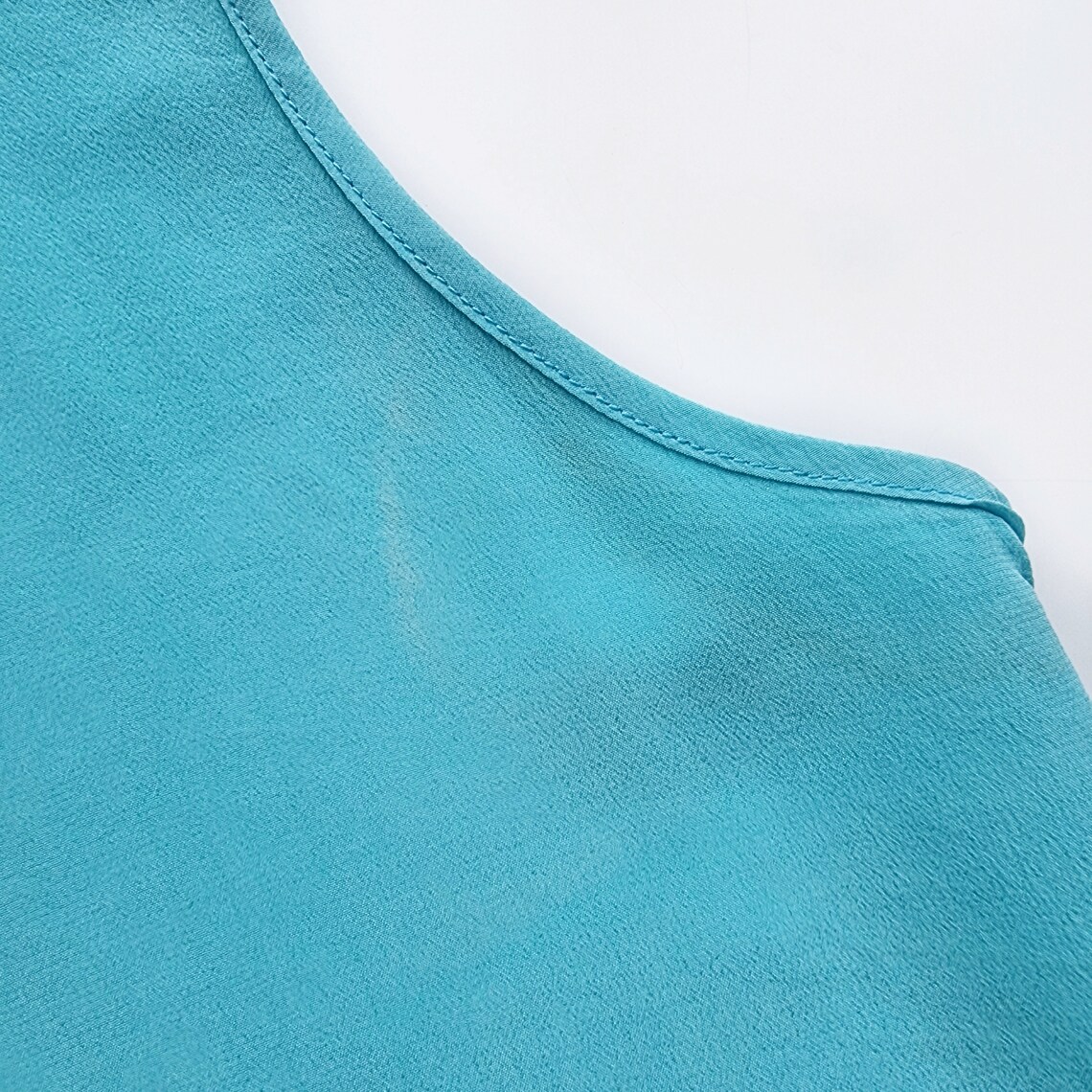 Vintage Bright Blue Silk Vest Blouse | Sleeveless Summer Top W Button ...