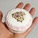 Vintage Floral Round China Box // Jewellery, Trinket Box in White ...