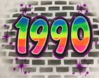 Airbrush 80's 90's Graffiti T Shirt Hip Hop With - Etsy