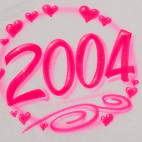 Airbrush Pink & Purple Heart Name Design in Style Pictured - Etsy