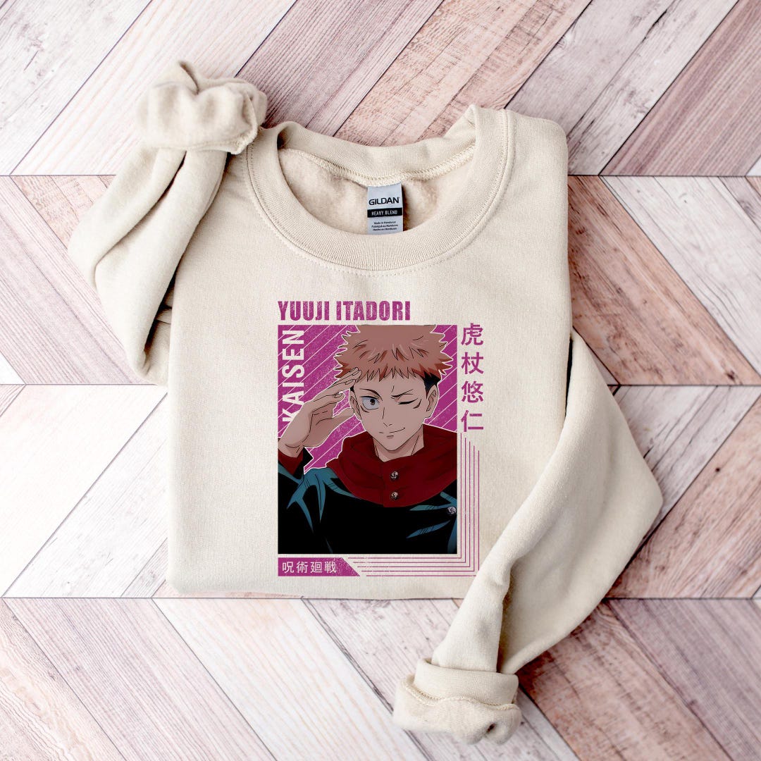 Itadori Yuji Shirt, Jujutsu Kaisen Shirt, Anime Shirt, JJK Merch, Manga ...