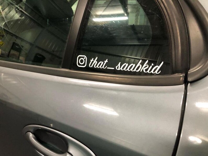 Custom Instagram Name Tag // Decal - Etsy
