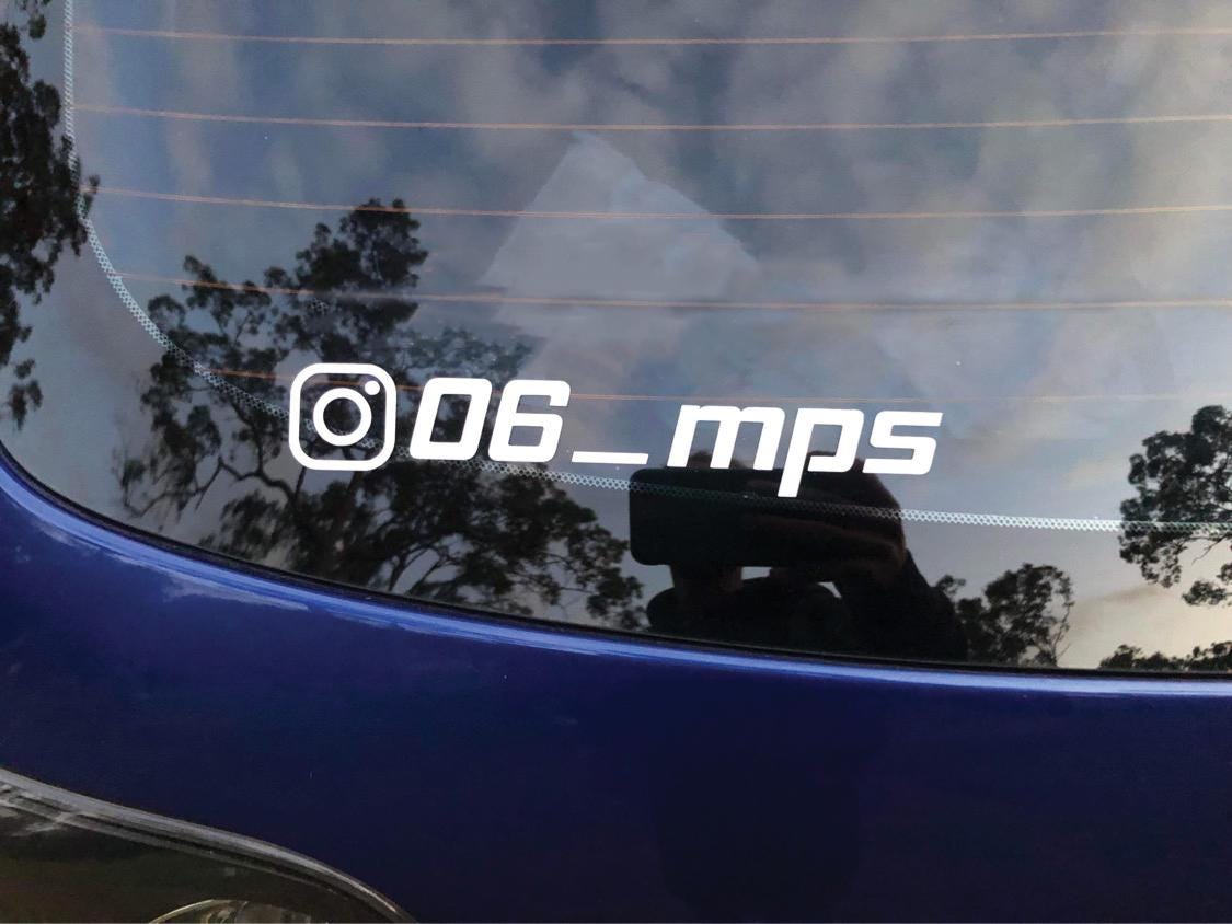 Custom Instagram Name Tag // Decal - Etsy