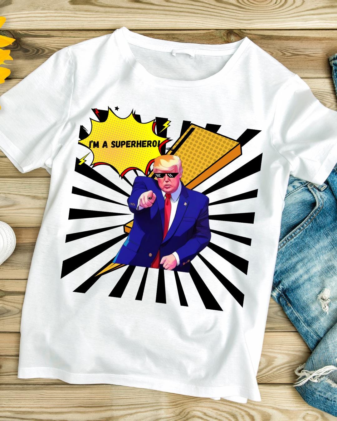 Superhero Statement T-shirt, Funny Graphic Tee, Pop Culture Humor ...
