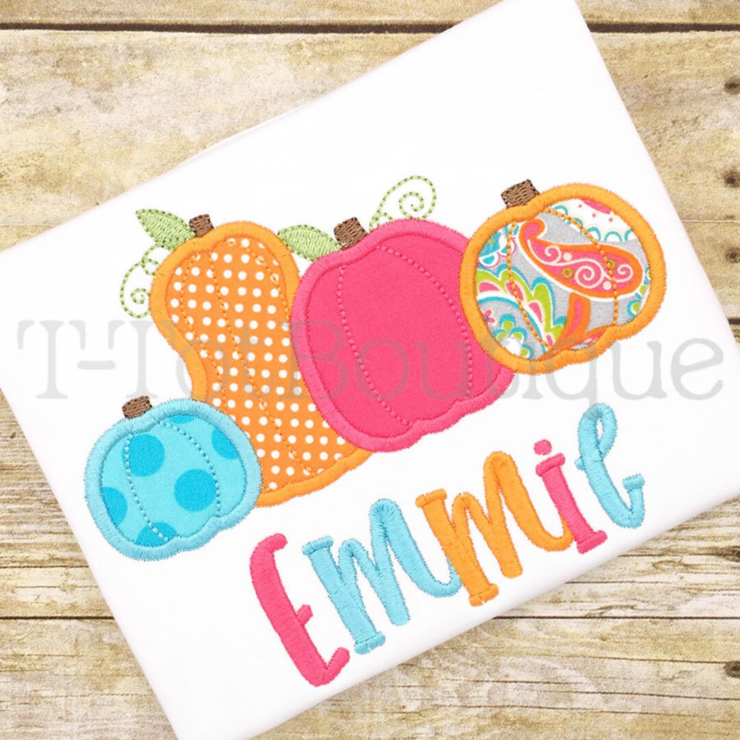 Pumpkin Patch Embroidered Shirt for Girls or Boys Fall Thanksgiving ...
