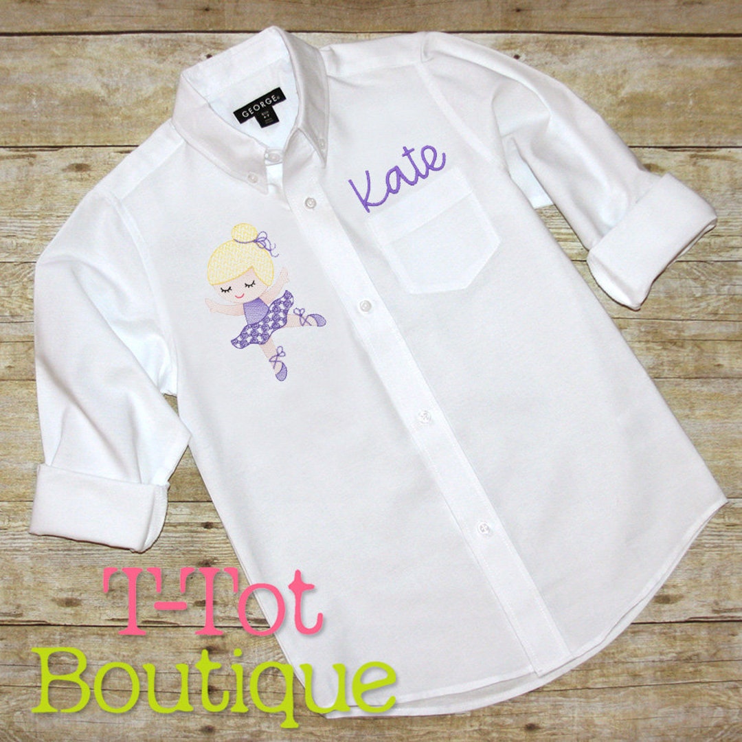 Dance Recital Cover up Oversized Monogram Button up Shirt - PICK Your ...