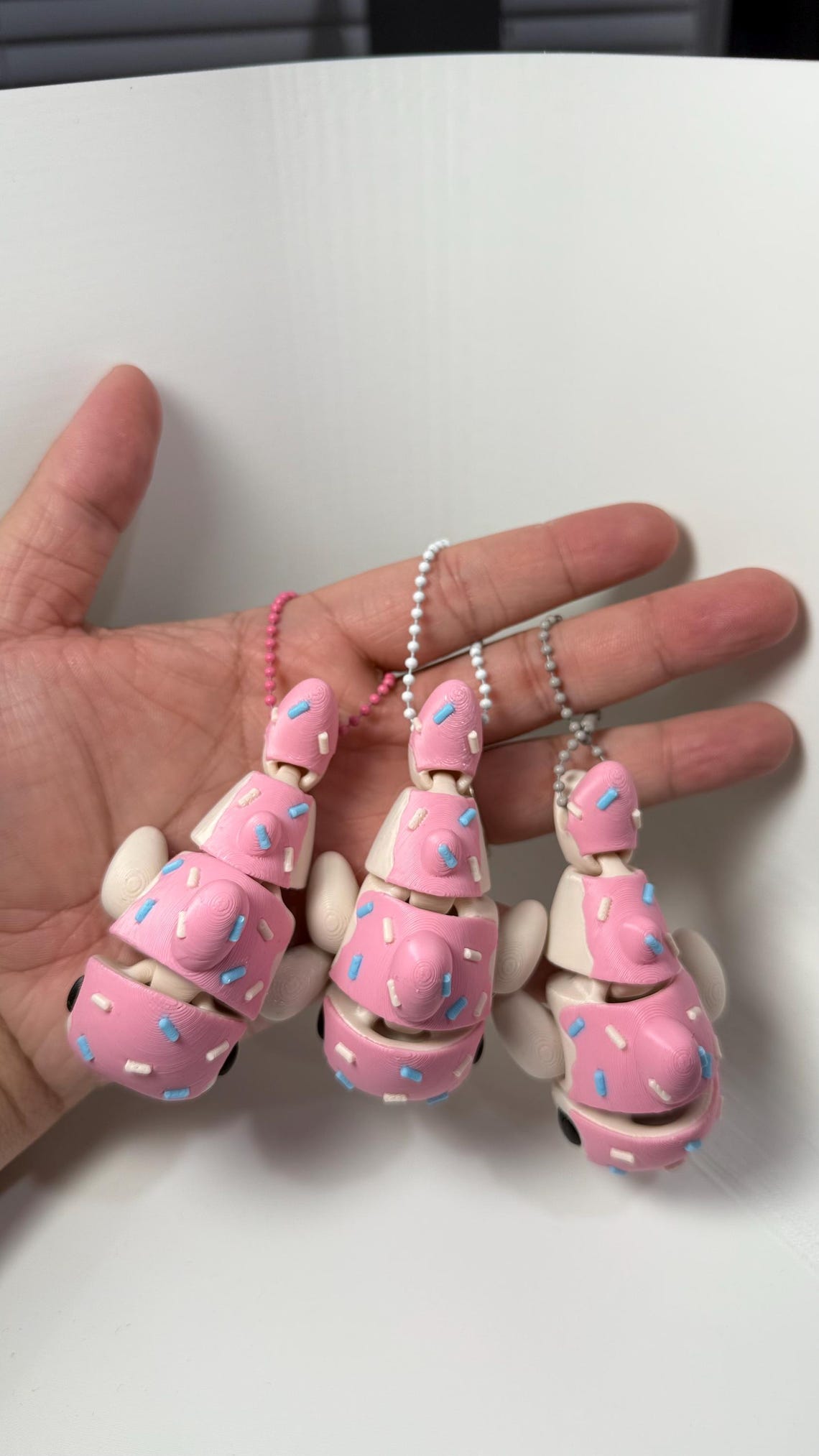 Donut Shark Flex Toy: Pink Sprinkled PLA Fidget - Etsy