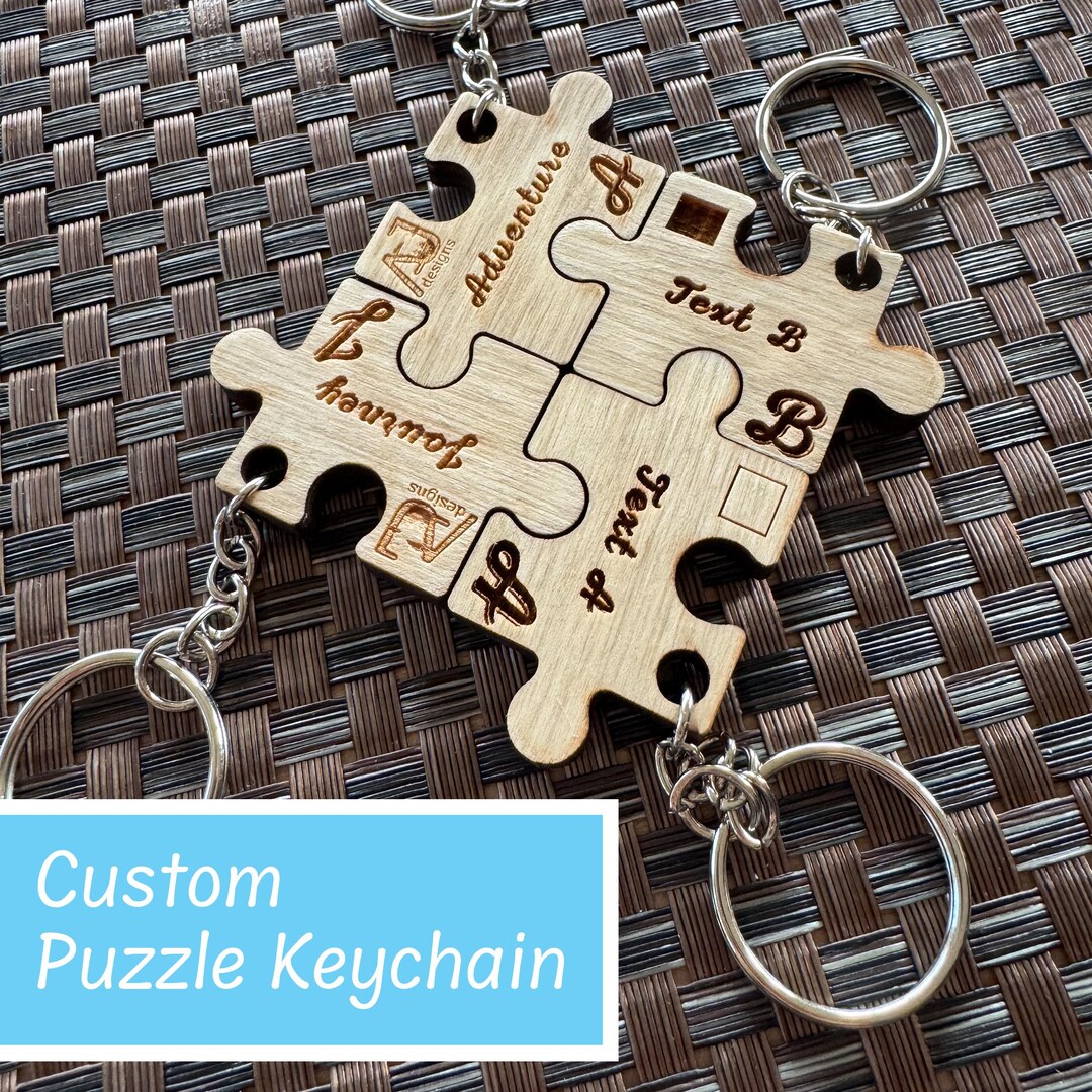Personalized Engraved Jigsaw Puzzle Keychain | for Families | Best ...