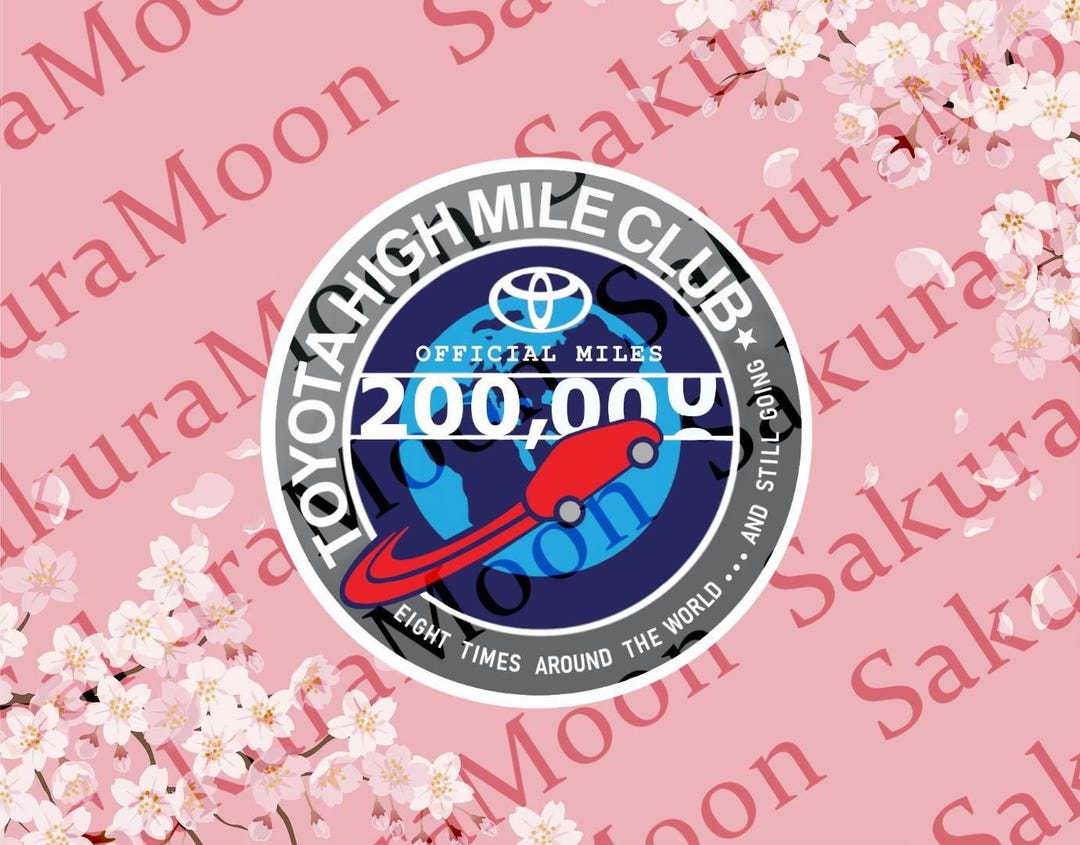 200k Miles High Mileage Sticker | Vintage Inspired High Mileage Sticker ...