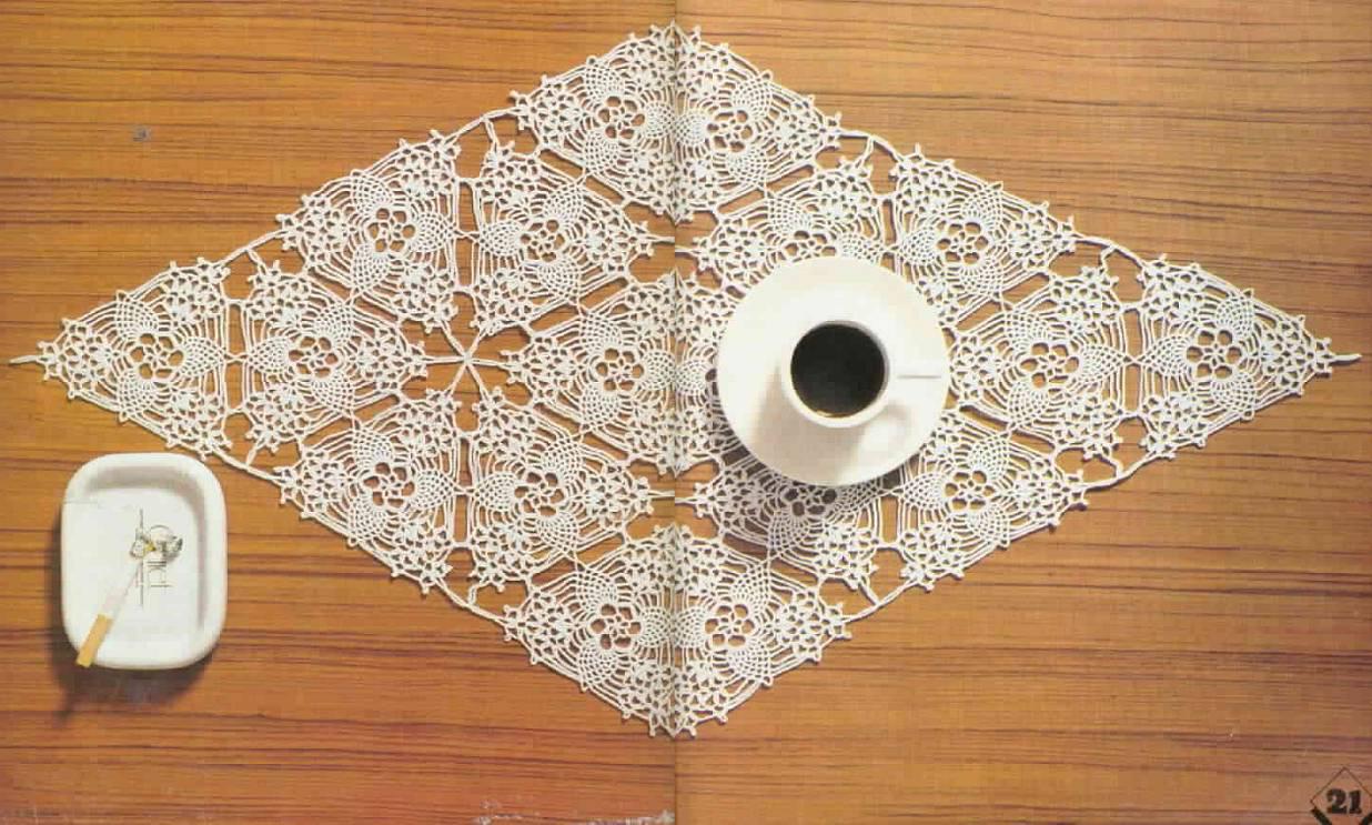 Lacy Crochet Table Centerpiece Pattern, Vintage Lilac Design (PDF) - Etsy