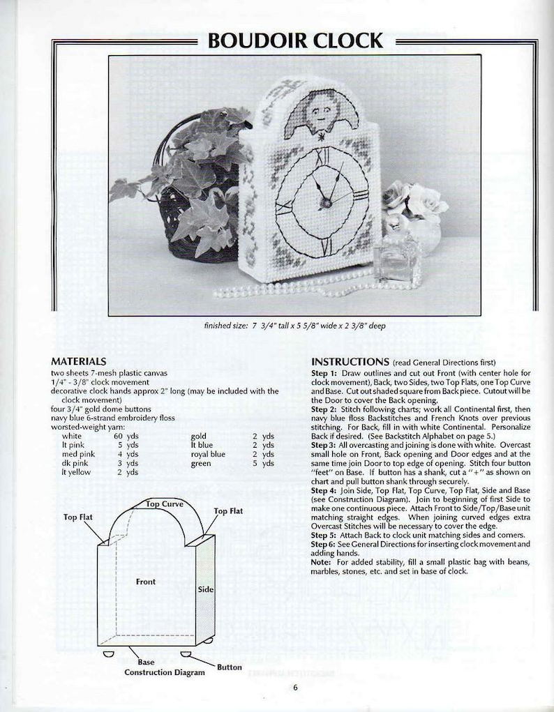 Plastic Canvas Clocks Pattern Book – DIY Needlepoint Clock Designs - Etsy
