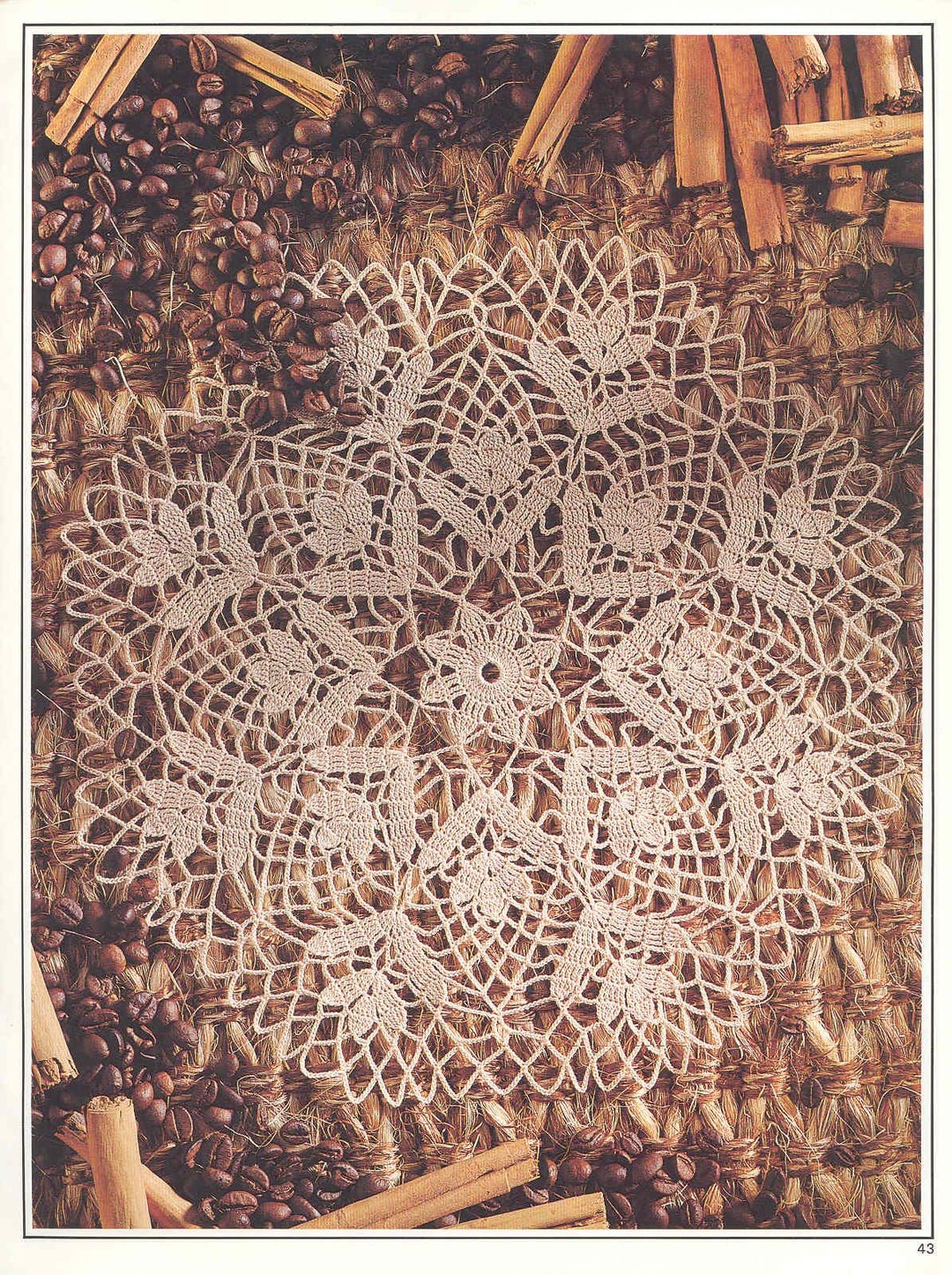 Vintage Tulip Crochet Doily Pattern, 12 1/4" Lacy Table Decoration (PDF ...