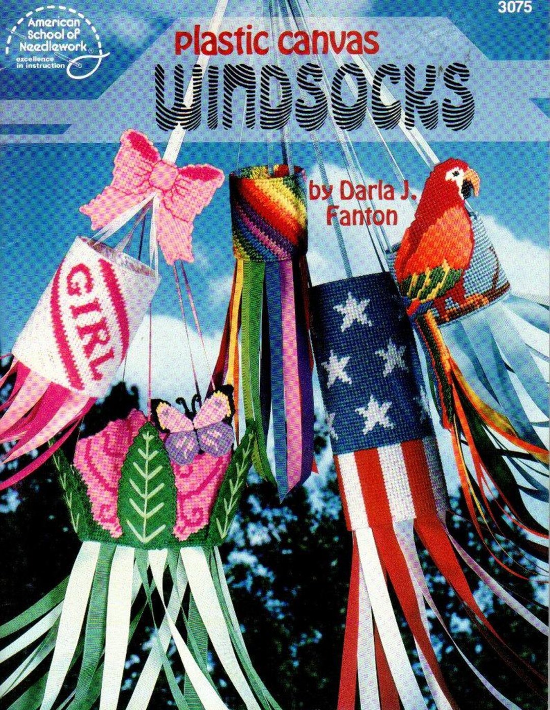 Plastic Canvas Windsocks Pattern – Outdoor Hanging Decorations – Parrot ...