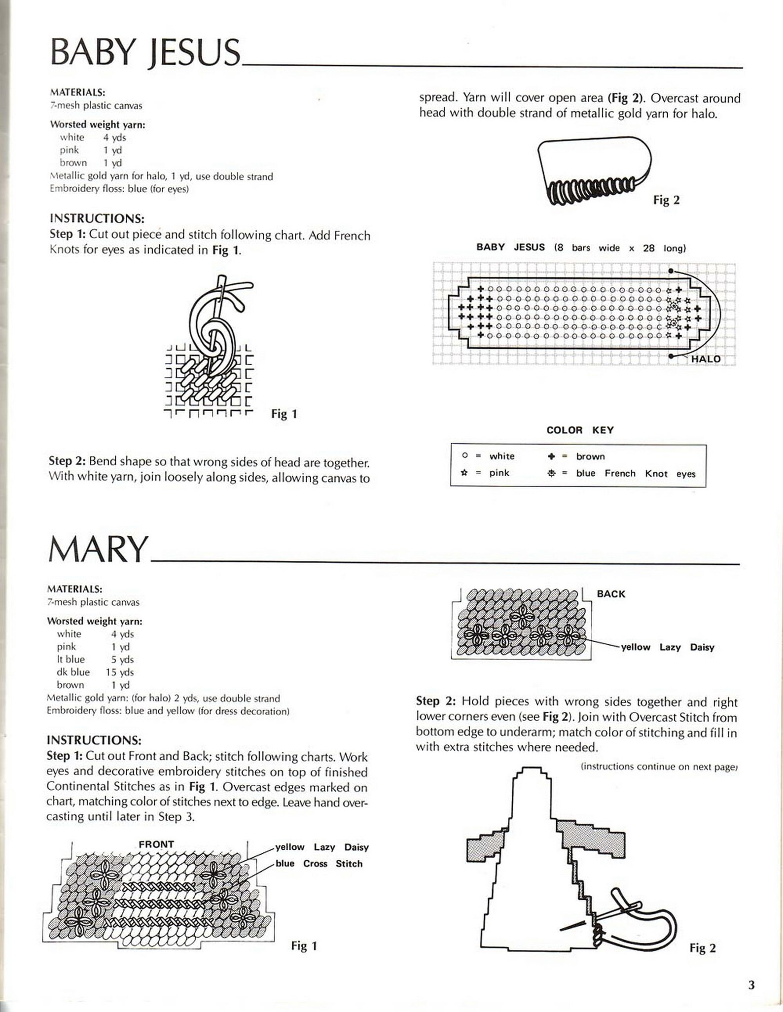 Plastic Canvas Nativity Set Pattern – Christmas Manger Scene With Holy ...