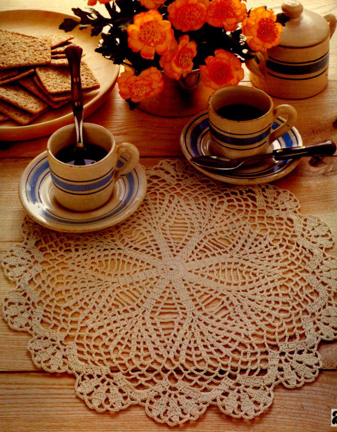 Doily Felicity Crochet Pattern in PDF English Vintage Size Approx. 12 ...