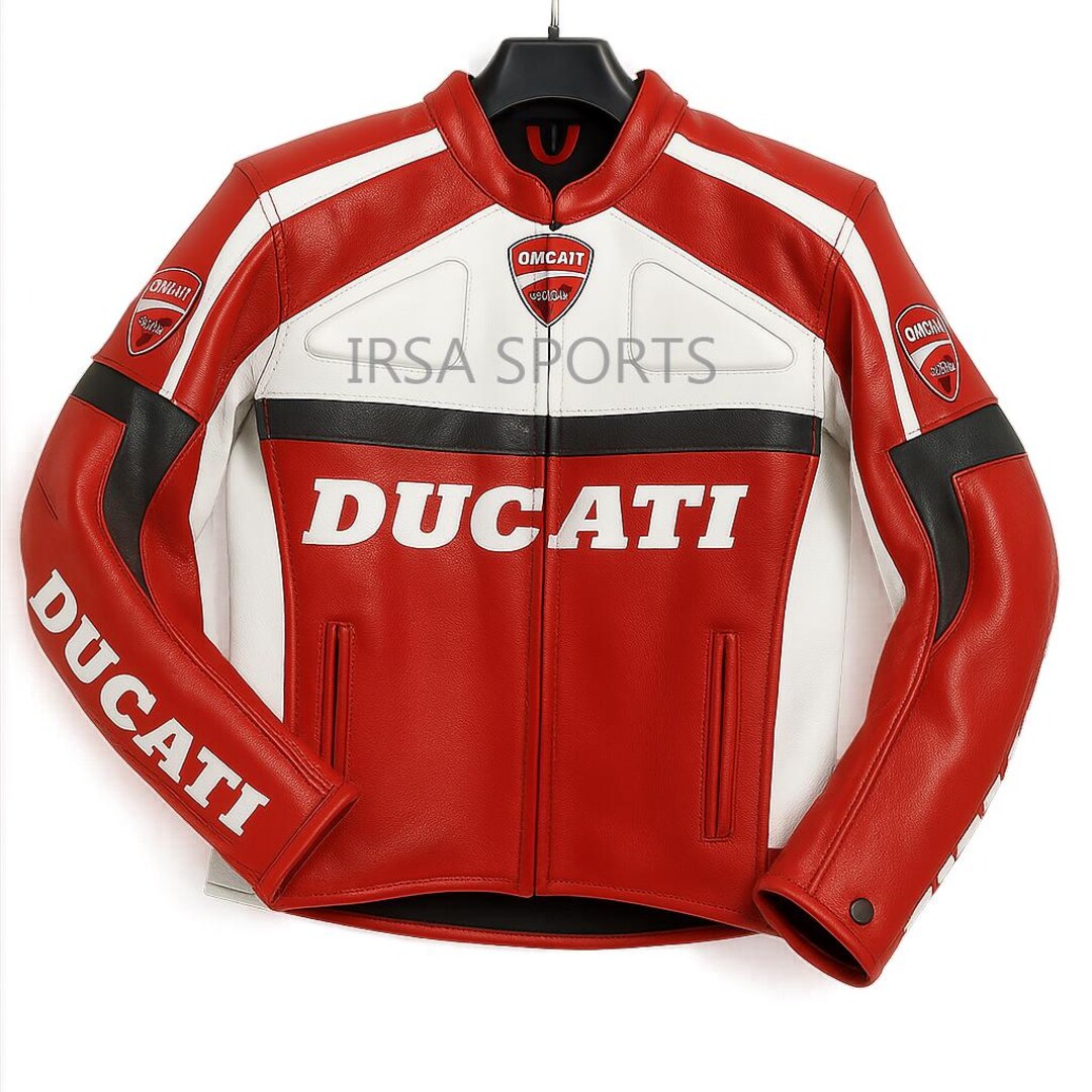 Ducati Leather Motorcycle Jacket – Men’s Premium Biker Racing Gear ...