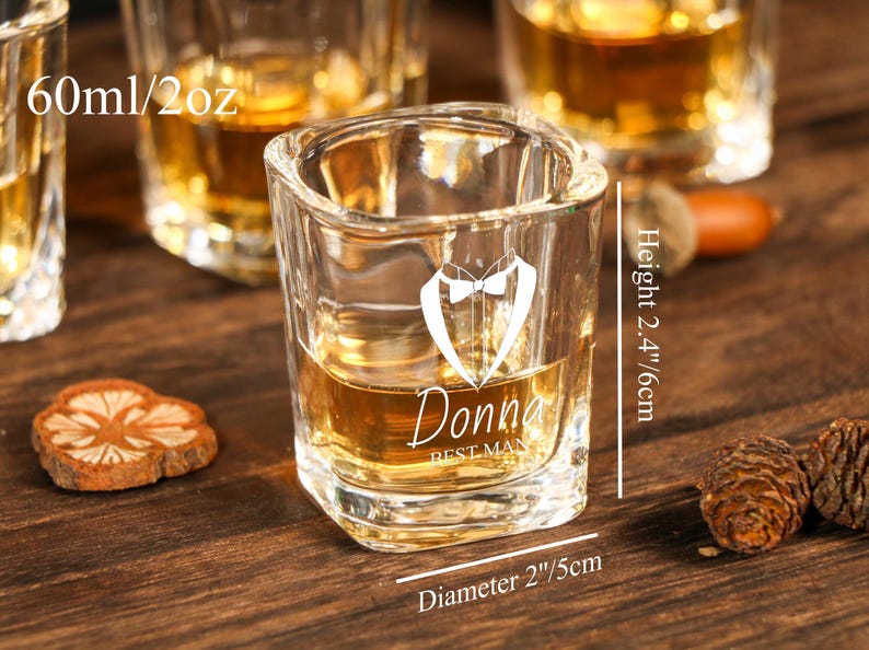 Custom Logo 2oz Shot Glass, Personalized Company Logo Engraved Shot ...