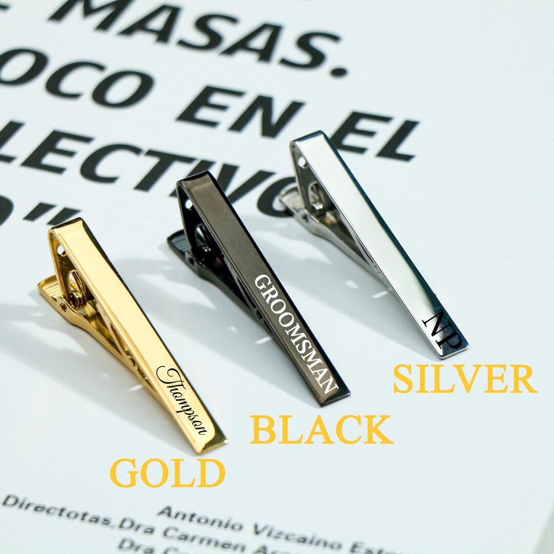 Personalized Men's Tie Bar Custom Engraved Tie Bar Stainless Steel Tie ...
