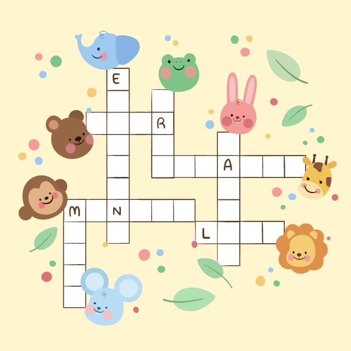 Fun & Educational Kids' Animal Crossword Puzzle | Printable and ...