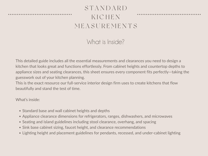 Kitchen Remodel Guide, DIY Kitchen Guide, Kitchen Measurements, Kitchen ...