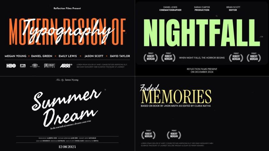 Cinematic Titles for Premiere Pro: Customizable Video Editing Templates ...