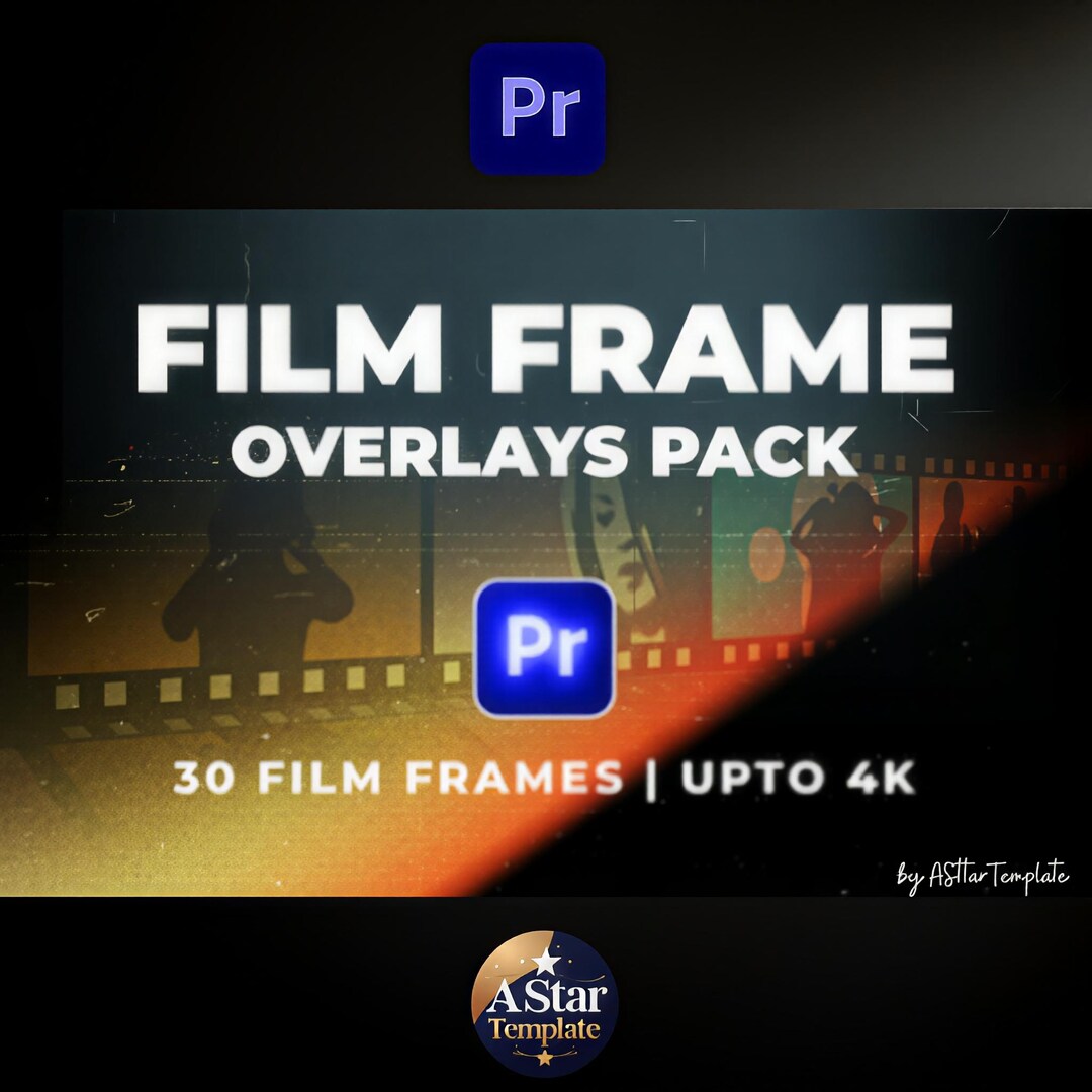 Premiere Pro Film Frame Overlays | 4K Cinematic Effects - Etsy