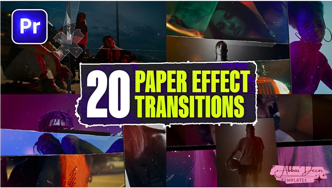 Paper Effect Transitions Pack for Premiere Pro – Smooth Animated Video ...