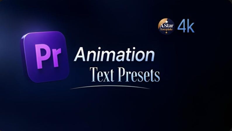 Adobe Premiere Pro Animation Text Presets | 4K Dynamic Text Effects for ...