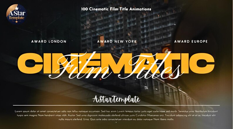 Cinematic Titles for Premiere Pro: Customizable Video Editing Templates ...